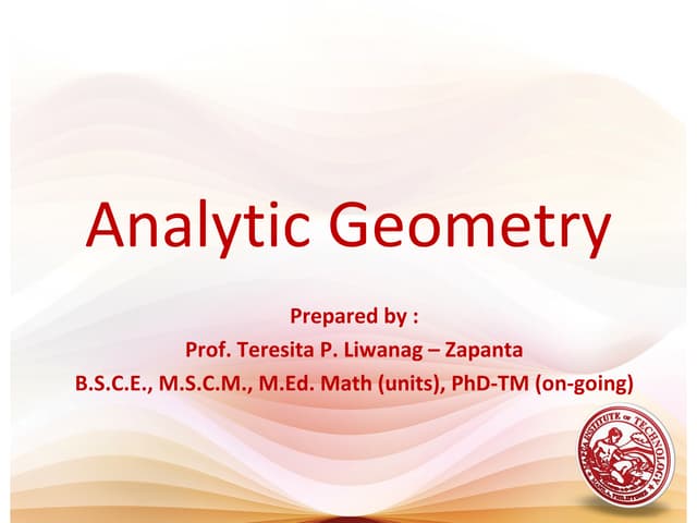 Lesson 8 conic sections - parabola | PPT