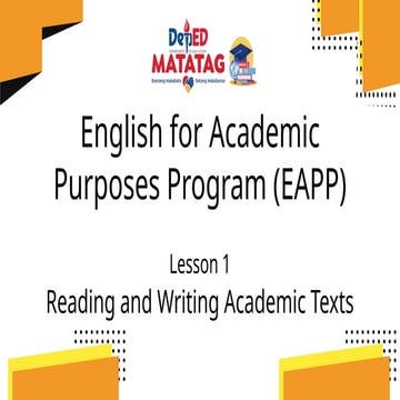 LESSON 1-English for Academic Program Purposes | PPTX