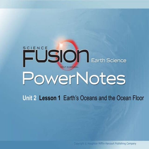 Lesson 1 earths oceans and the ocean floor | PPTX