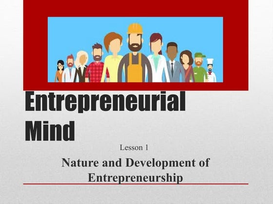 Lesson 2 Entrepreneurial mind | PPTX