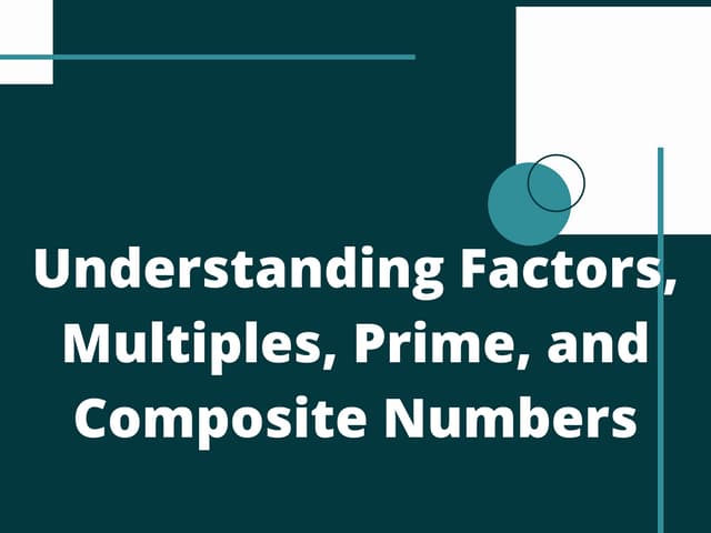Prime and Composite Numbers | PPTX