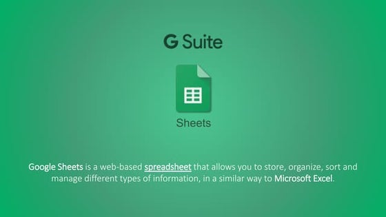 Google Sheets Presentation | PPTX