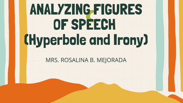 Figure Of Speech Hyperbole And Irony Pdf