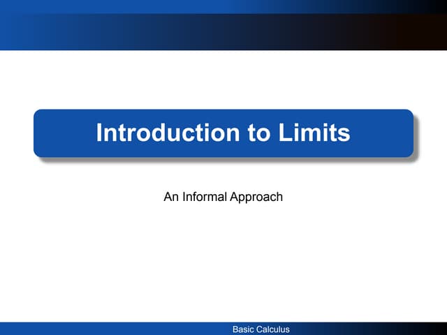 Calculus: Real World Application of Limits | PPTX
