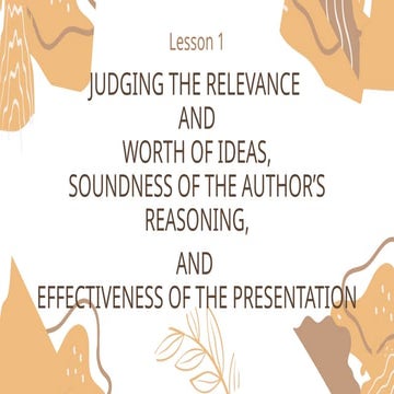 RELEVANCE-FINAL-PPT.determine the relevance and the truthfulnesspptx | PPTX