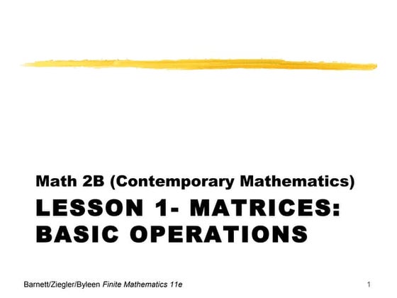 Lesson 3 - matrix multiplication | PPTX | Physics | Science