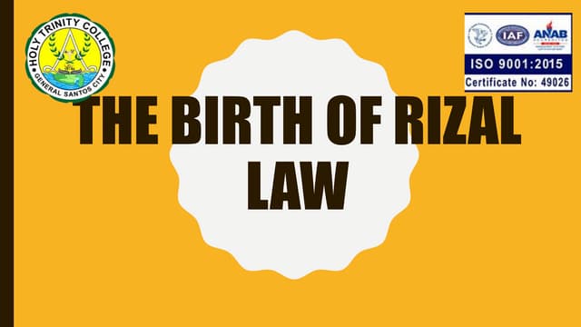 RA 1425 RIZAL LAW ,ITS PROPONENTS AND WHY IS IT CONSIDERED AS ...