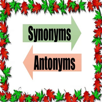 Synonym and Antonym PowerPoint | PPTX
