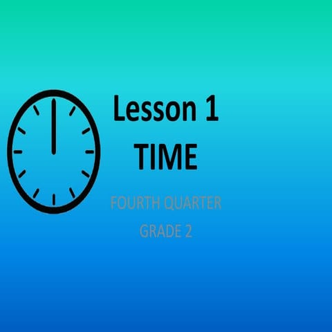 Lesson 1 -Telling/Writing Time | PPTX