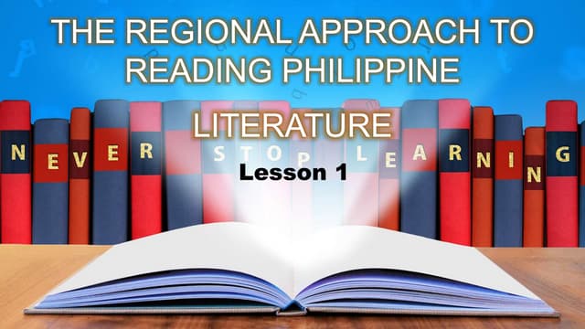 21st Century Literature From The Philippines_Week 5-Regional Literature ...