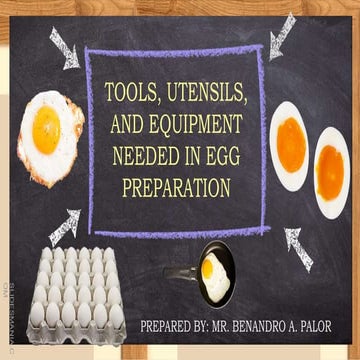 Cookery 7/8 Lesson 1: Basic Kitchen Tools and Equipment | PPTX