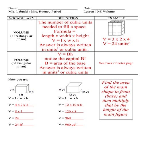 Lesson 10 8 volume | PDF