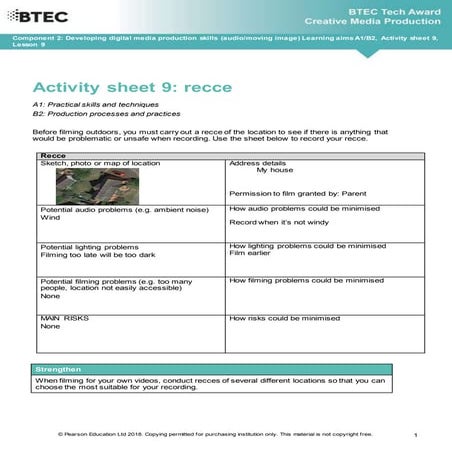 Lesson 10 recce | PDF