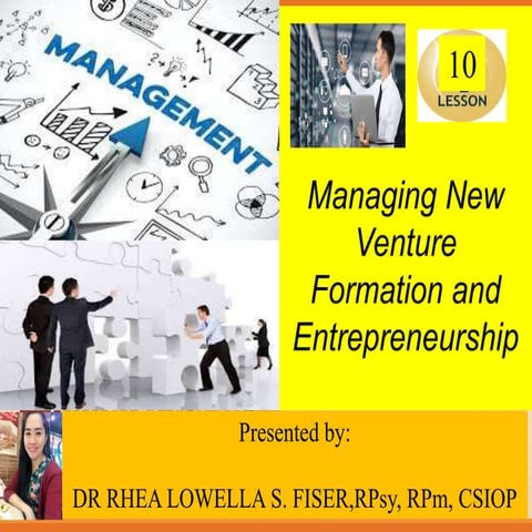 Lesson 10 Managing New Venture Formation and Entrepreneurship | PPT