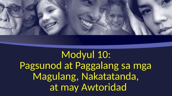 Pagsunod at paggalang sa mga magulang, nakatatanda | PPTX