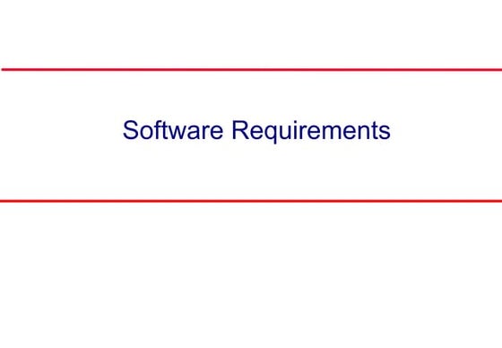 Requirement specification (SRS) | PPT