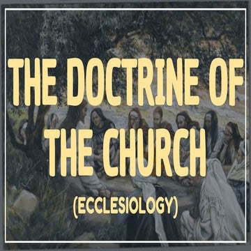 LESSON 11 - ECCLESIOLOGY - THE MISSION OF THE CHURCH.pptx