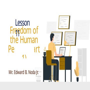 Lesson 11- Freedom of the Human Person (Part 1) - Hand outs.pptx