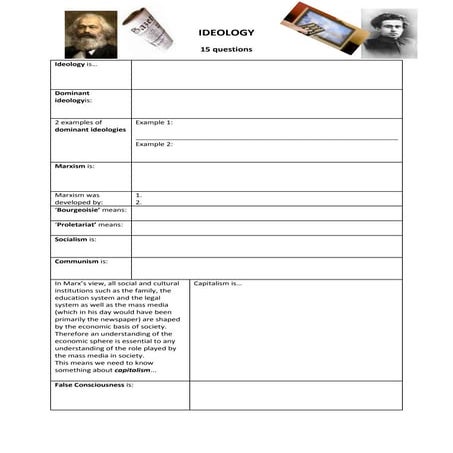 AS Lesson 11 ideology worksheet | DOCX