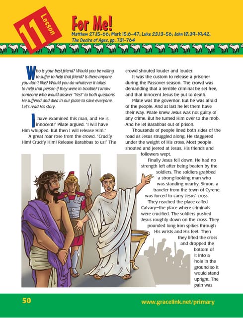 Lesson 13 | Primary | Sabbath School | PDF