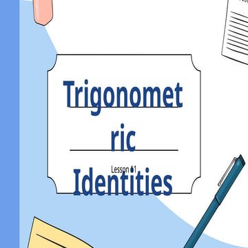Different Trigonometric Identities, Reciprocal/Quotient/Negative Angle ...