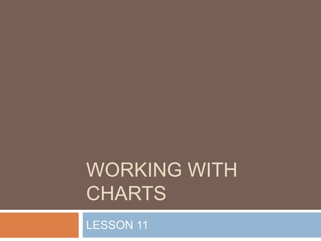 Lesson 16 Working With Charts | PPTX