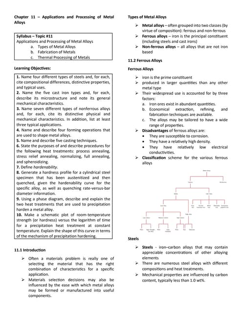 classification of metals -MEC 1 | PDF