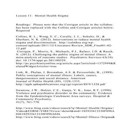 Stigma and Discrimination and Mental Illness | PPTX