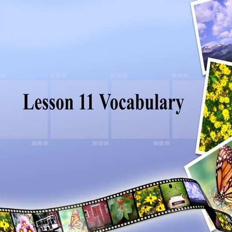 Lesson 11 vocabulary | PPT