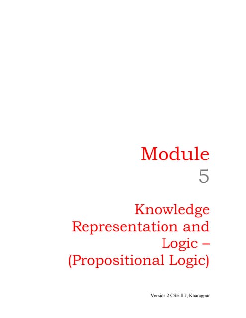 knowledge representation using rules | PPTX | Programming Languages | Computing