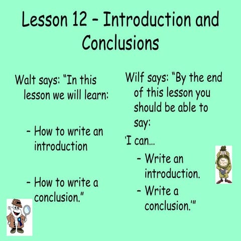 Lesson 12 Introductions and Conclusions | PPT