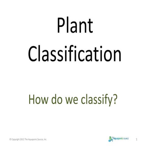 Lesson 12 plant classification | PPT