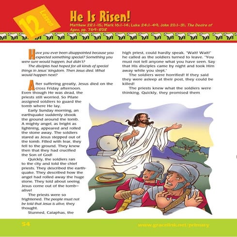 Lesson 12 | Primary | Sabbath School | PDF