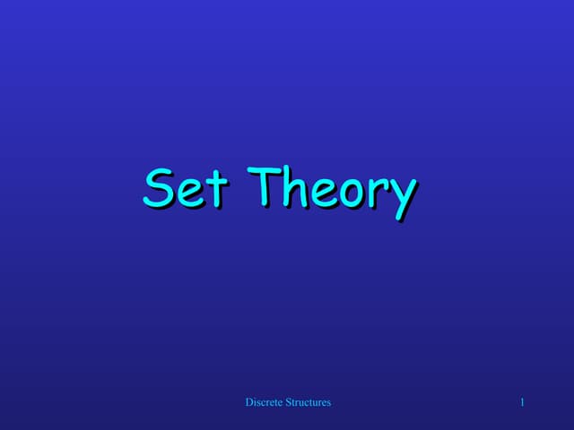 Set Theory | PDF