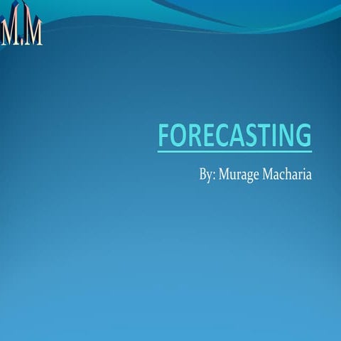 Forecasting | PPT