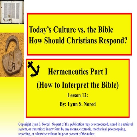 Basic principles of hermeneutics | PPTX