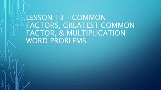 Algebra 1/2 Lesson 17 - Areas of Rectangles PPT | PPT