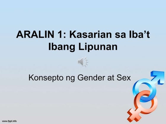 Konsepto ng gender at sex | PPT