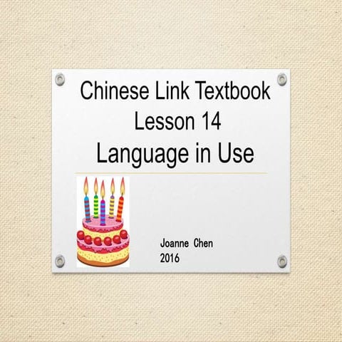 Chinese link textbook Lesson 14 language in use | PPT