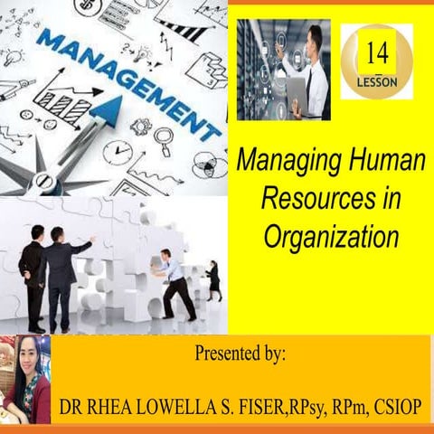 Lesson 14 Managing Human Resources in Organizations | PPT