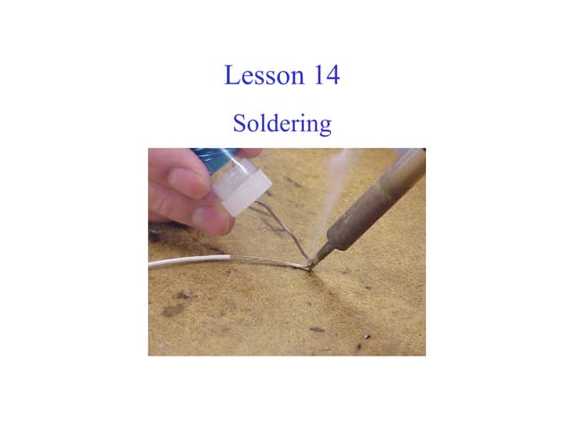 Basic Soldering Techniques | PPT