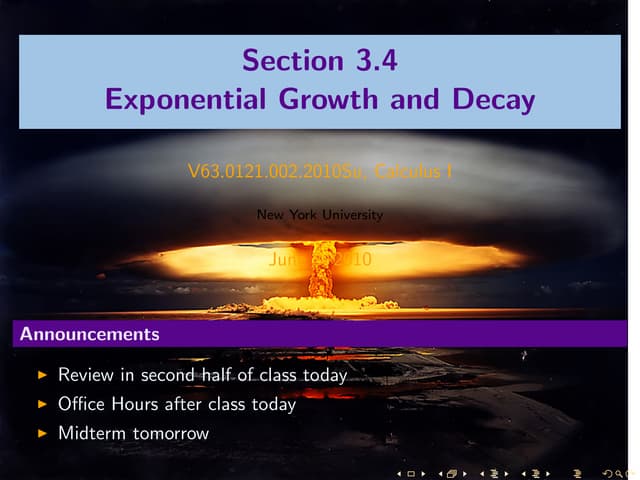 Exponential Growth And Decay | PPTX