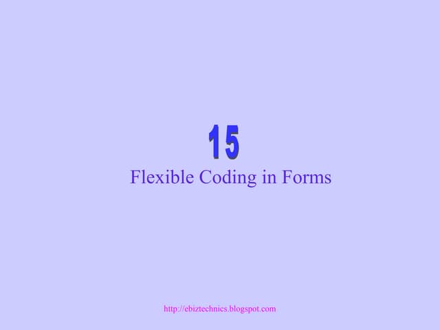 Oracle Forms Coding Ppt Programming Languages Computing