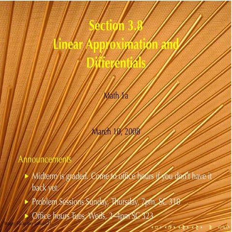 Lesson 15 Linear Approximation And Differentials Ppt