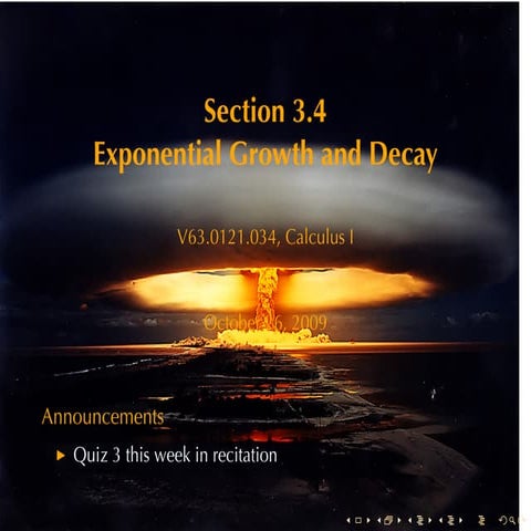 Lesson 16: Exponential Growth and Decay | PDF | Chemistry | Science