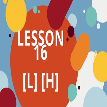PHONICS SOUNDS OF L AND H CONSONANTS AND VOCAB | PPTX