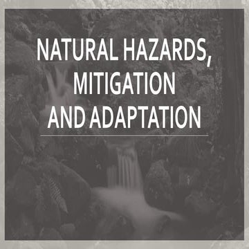 Lesson 17 Natural Hazards, Mitigation, and Adaptation | PDF