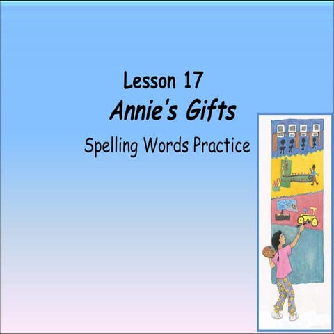 Lesson 17 spelling powerpoint | PPT