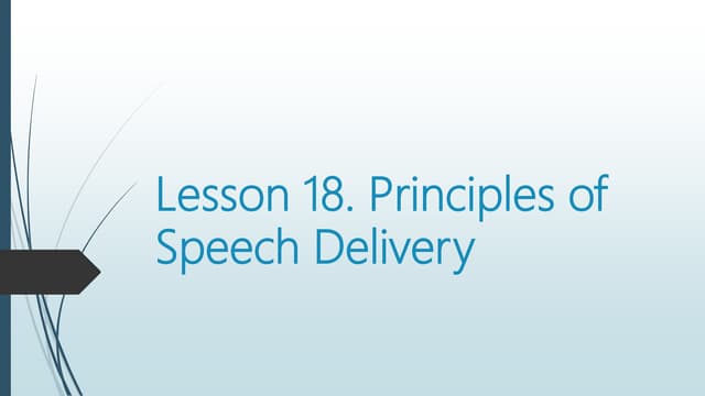Oral Communication - Principle of Speech Delivery.pptx