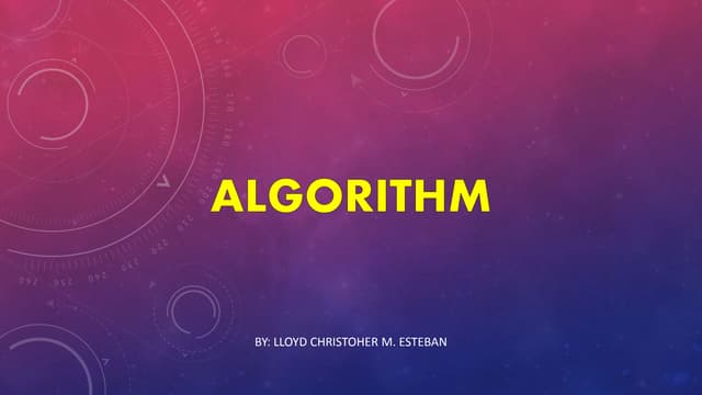 Introduction To Algorithm Ppt 2239